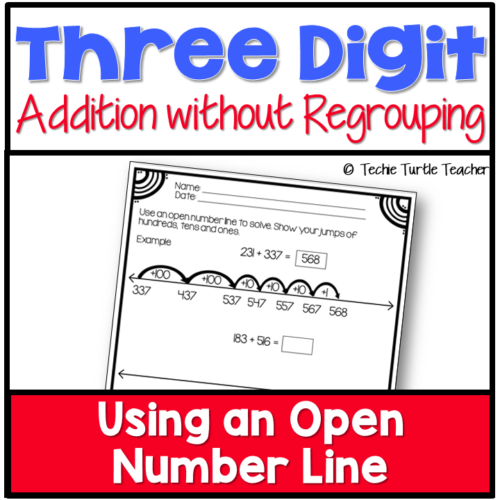 3-Digit Addition without Regrouping Using an Open Number Line - Classful