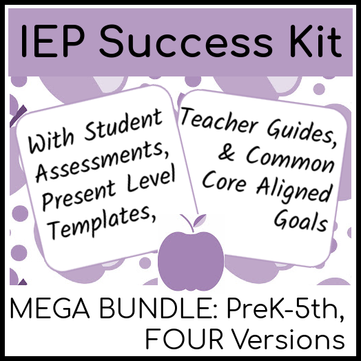 IEP Success Kit MEGA Bundle with Assessments, Present Levels, & Goals ...