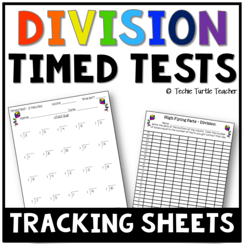 Math Fact Fluency Timed Quizzes & Tracking Sheets- Division - Classful