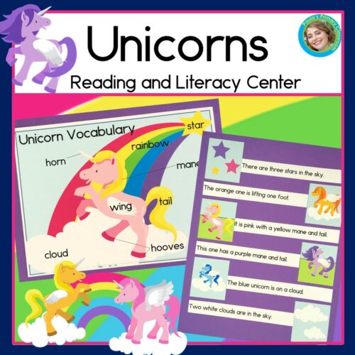 Unicorn Sight Word Sentence Reading Comprehension and Writing Center ...