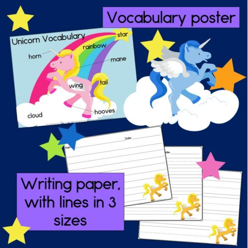 Unicorn Sight Word Sentence Reading Comprehension and Writing Center ...