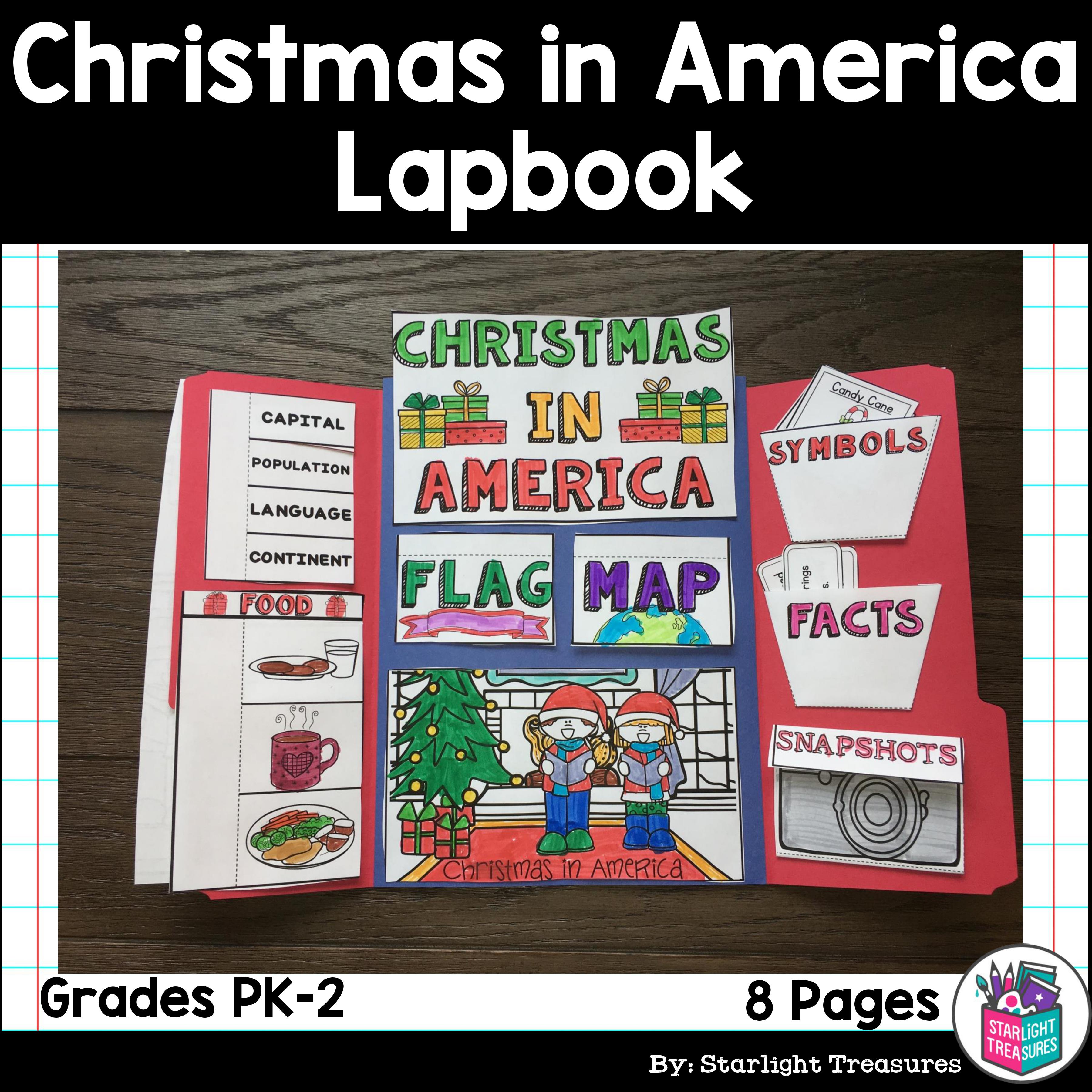 Christmas in America Lapbook for Early Learners - Christmas Around the ...