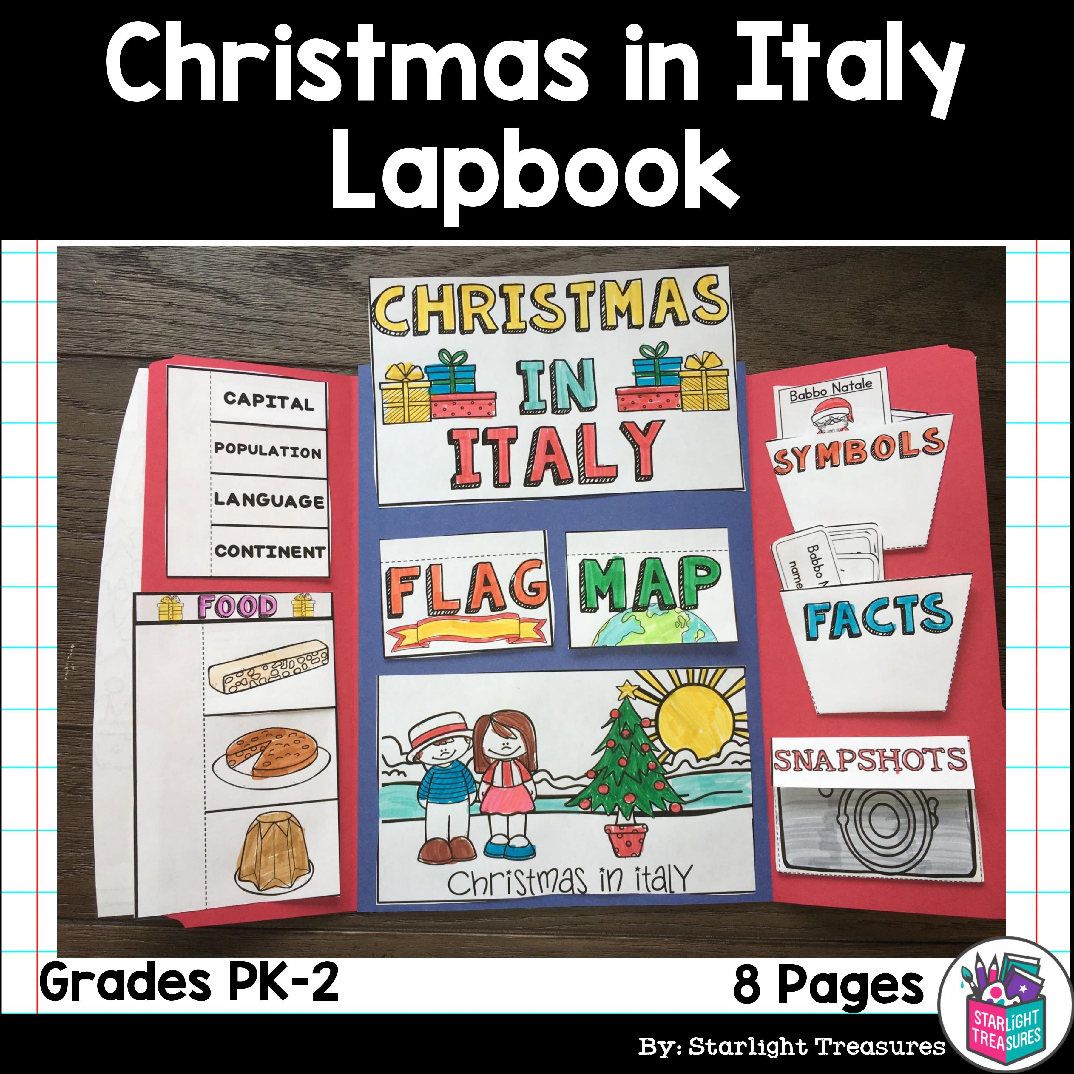 Christmas in Italy Lapbook for Early Learners - Christmas Around the ...
