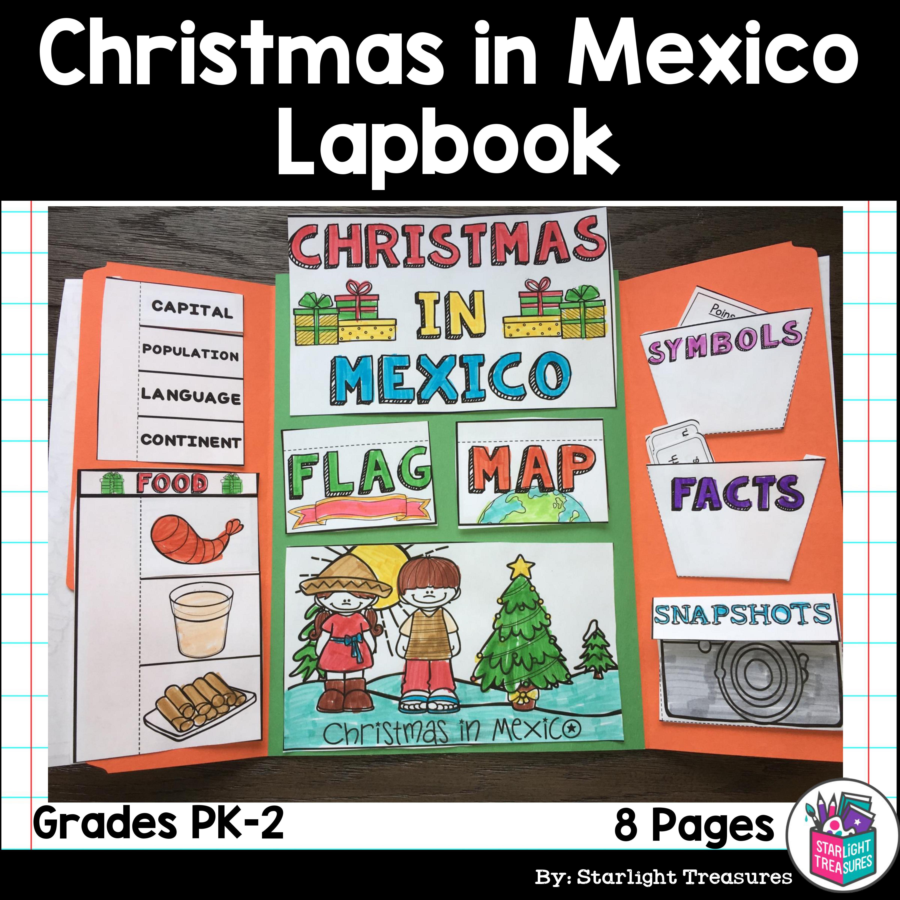 Christmas in Mexico Lapbook for Early Learners - Christmas Around the ...