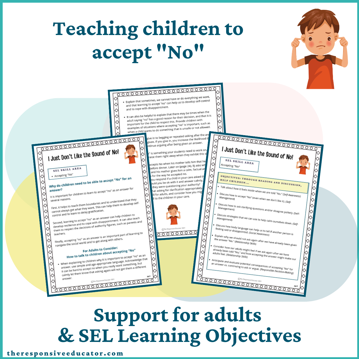 I Just Don't Like the Sound of No! Interactive Read Aloud Lesson Plan ...