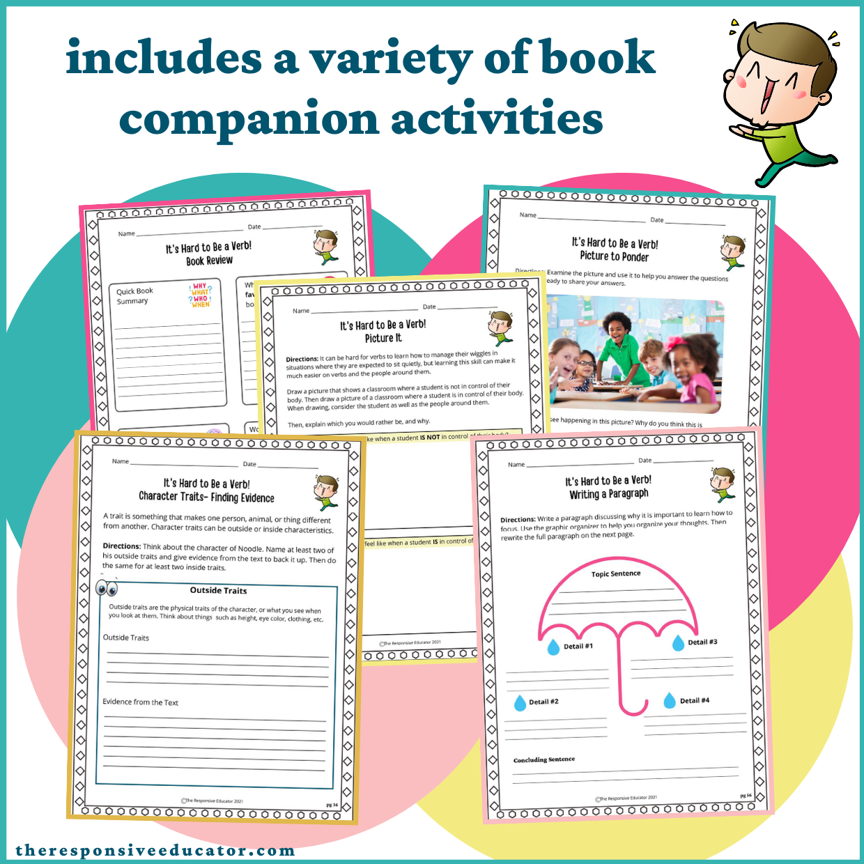 It's Hard to Be a Verb! Interactive Read Aloud Lesson Plan ELA SEL ...