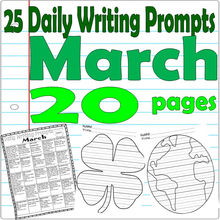 March Daily Journal Writing Prompts - Classful