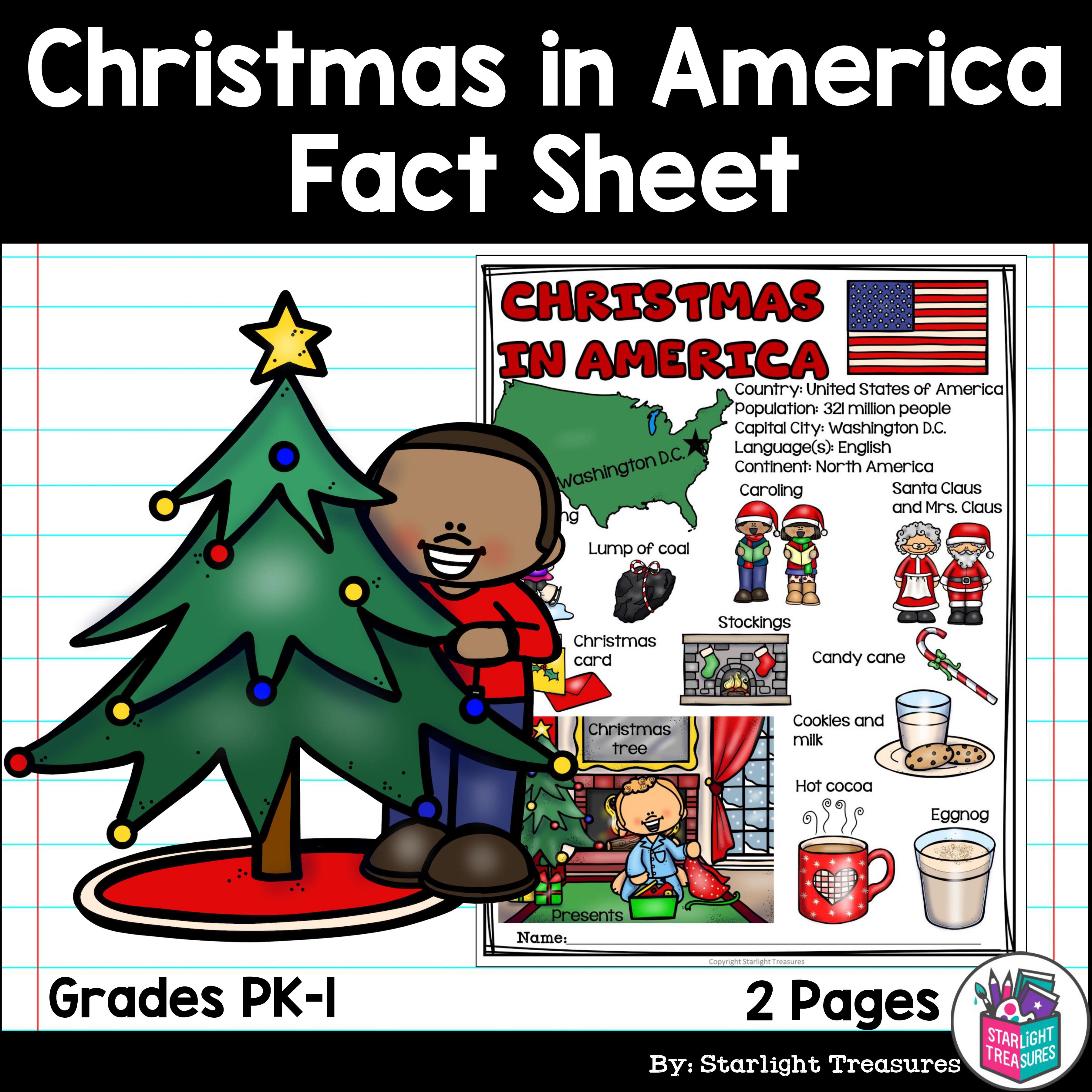 Christmas in America Fact Sheet for Early Readers - Classful