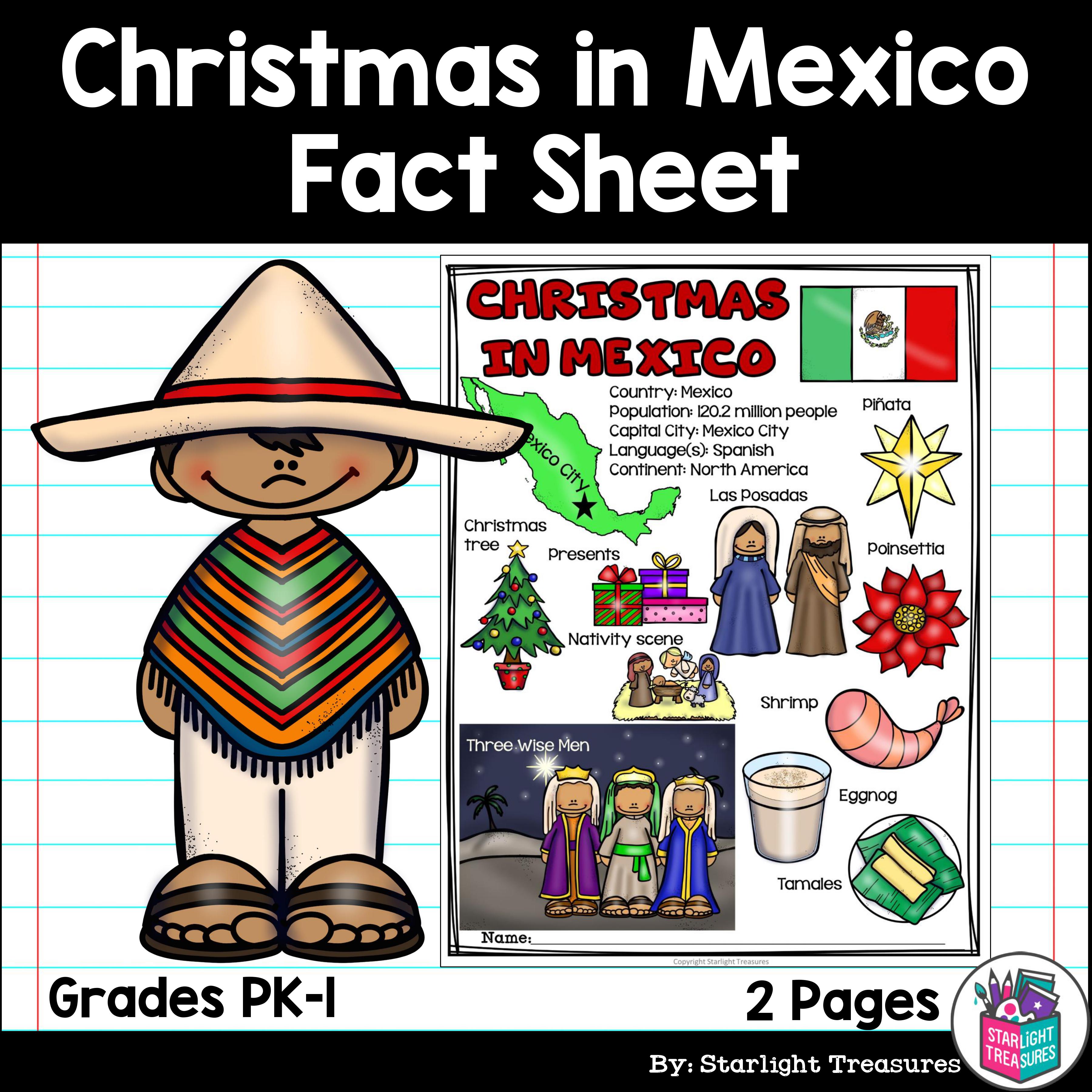 Christmas in Mexico Fact Sheet for Early Readers - Classful