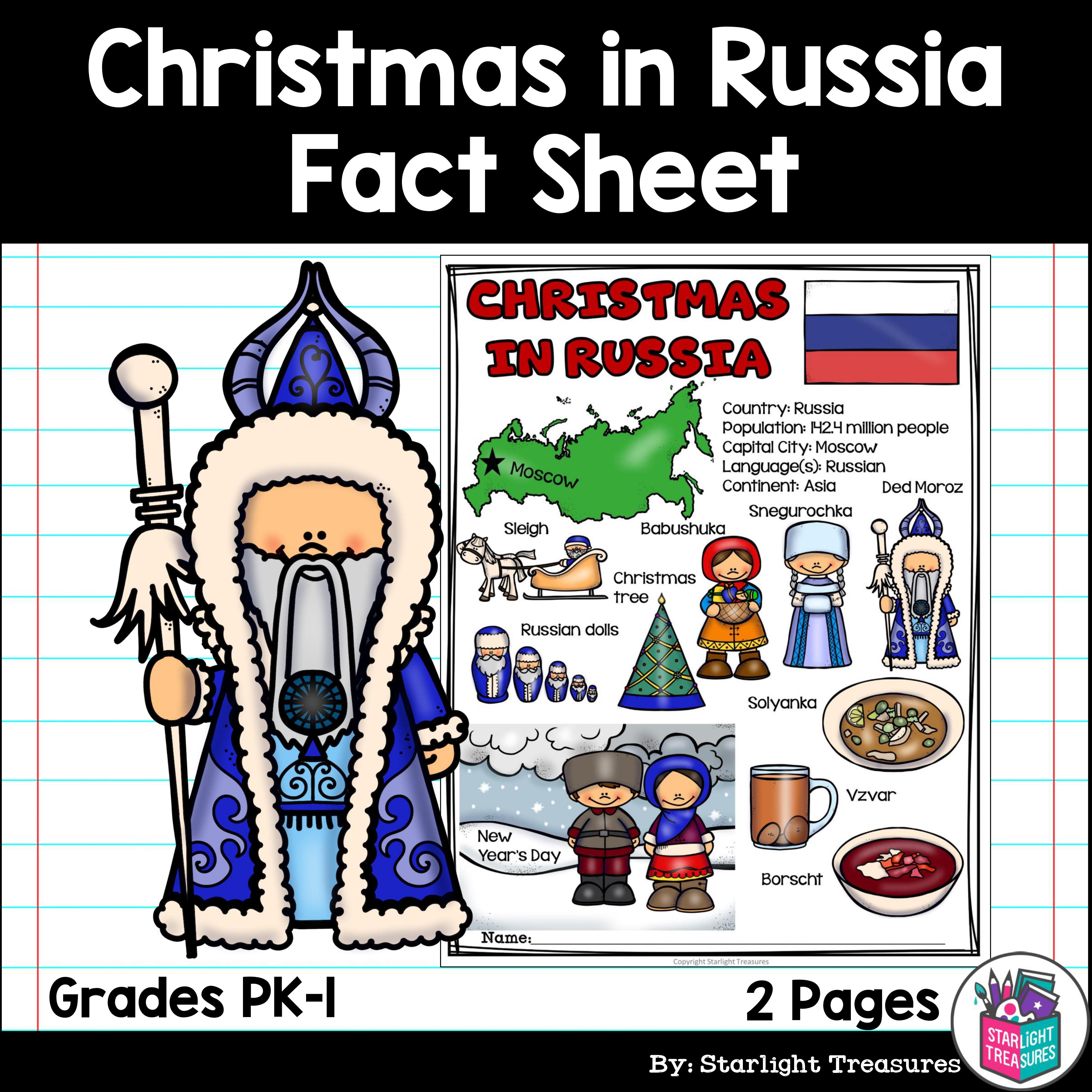 Christmas in Russia Fact Sheet for Early Readers - Classful