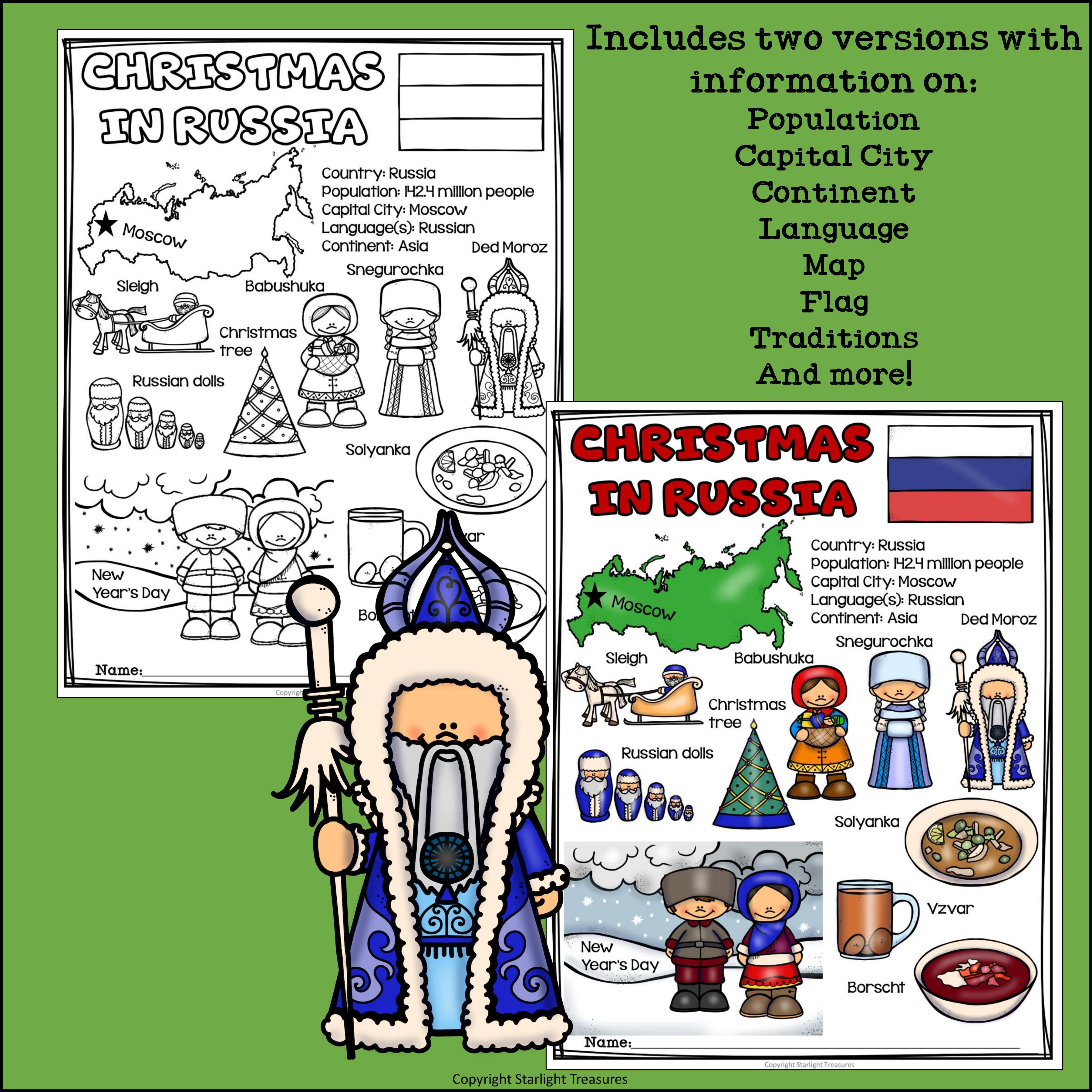 Christmas in Russia Fact Sheet for Early Readers - Classful