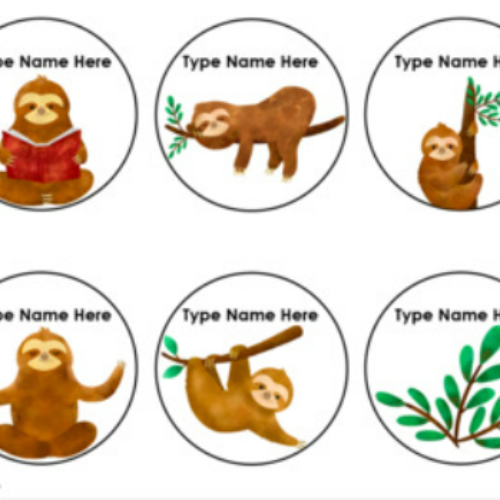 Back to School Door Display Bulletin Board Decoration Sloth Theme ...