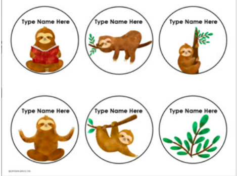 Back to School Door Display Bulletin Board Decoration Sloth Theme ...