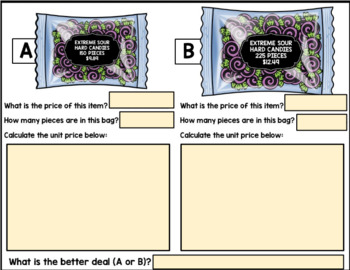 Life Skills - Halloween Comparison Shopping - Unit Price - Money ...