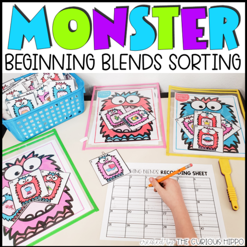 Beginning Blends Sorting - Monsters - Classful