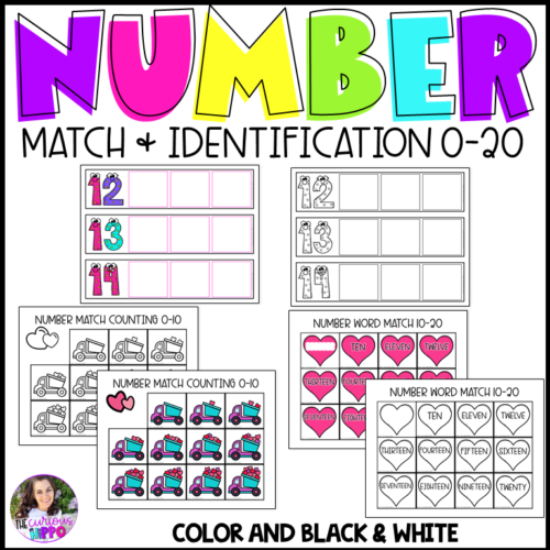 Number matching and identification - Valentine's Day - Classful