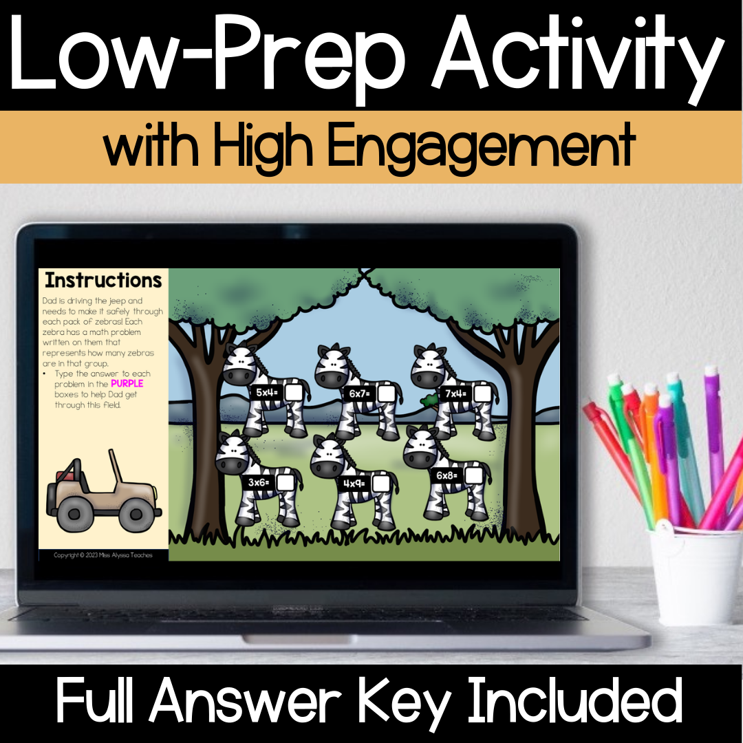 3rd Grade Multiplication and Division Project Based Learning Workbook ...