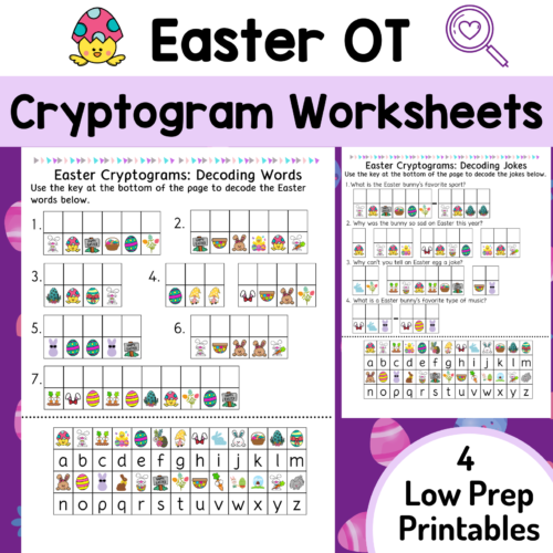 Easter Cryptogram and Decoding Worksheets - Classful