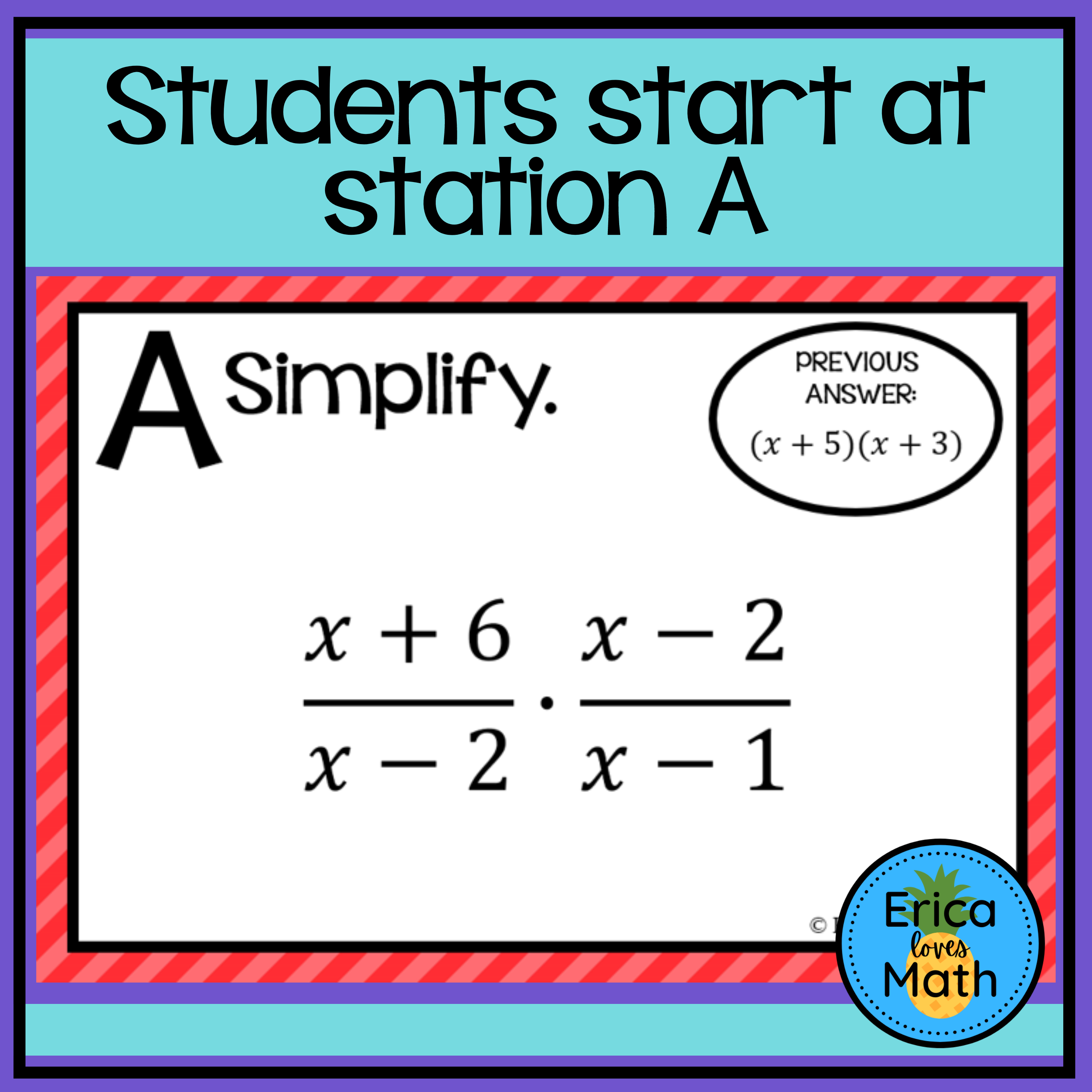 Multiplying & Dividing Rational Expressions Digital Activity Scavenger ...