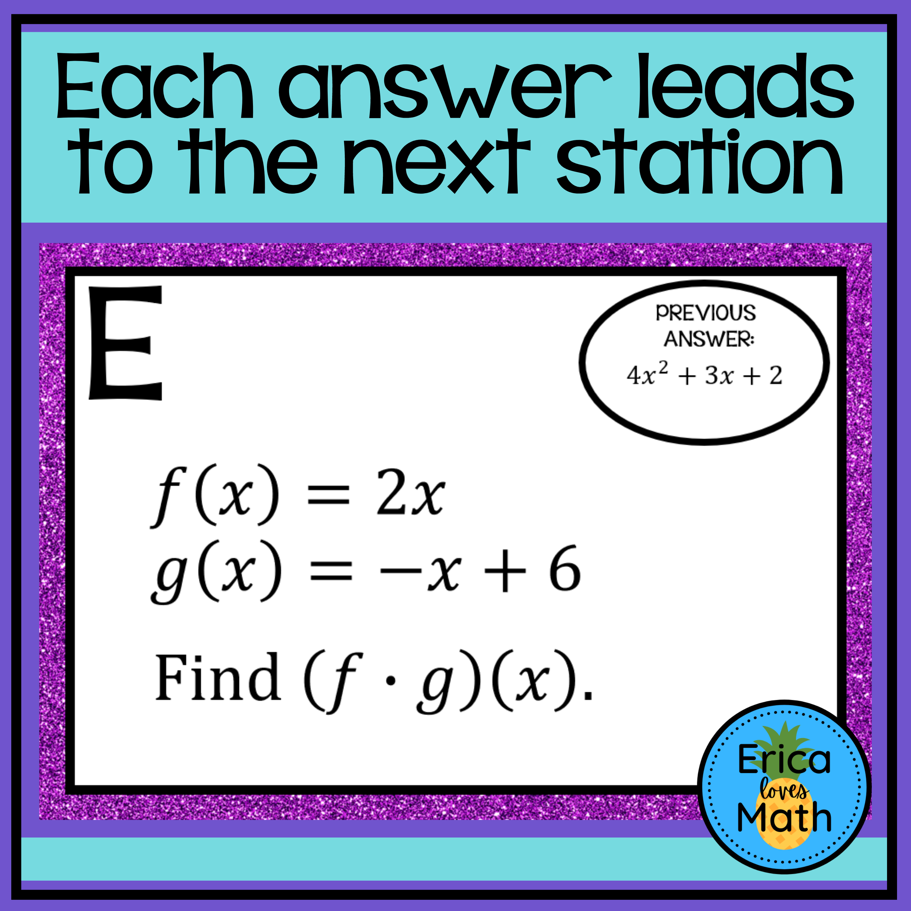 Function Operations Digital Activity Scavenger Hunt - Classful