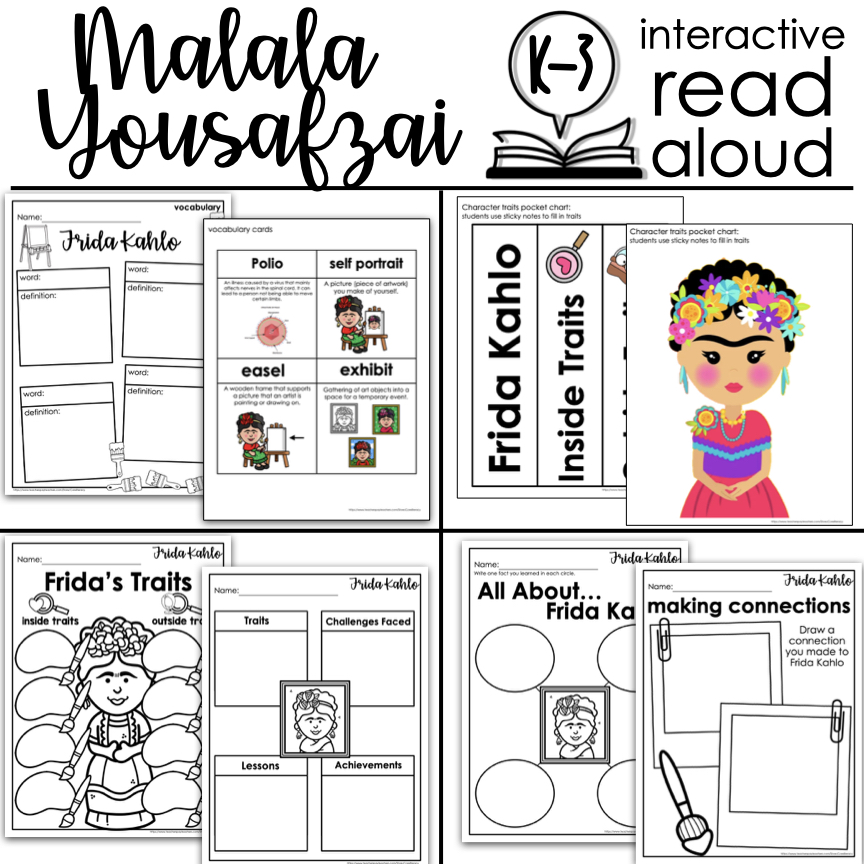 Frida Kahlo Timeline Craft Read Aloud Women's History | Hispanic ...