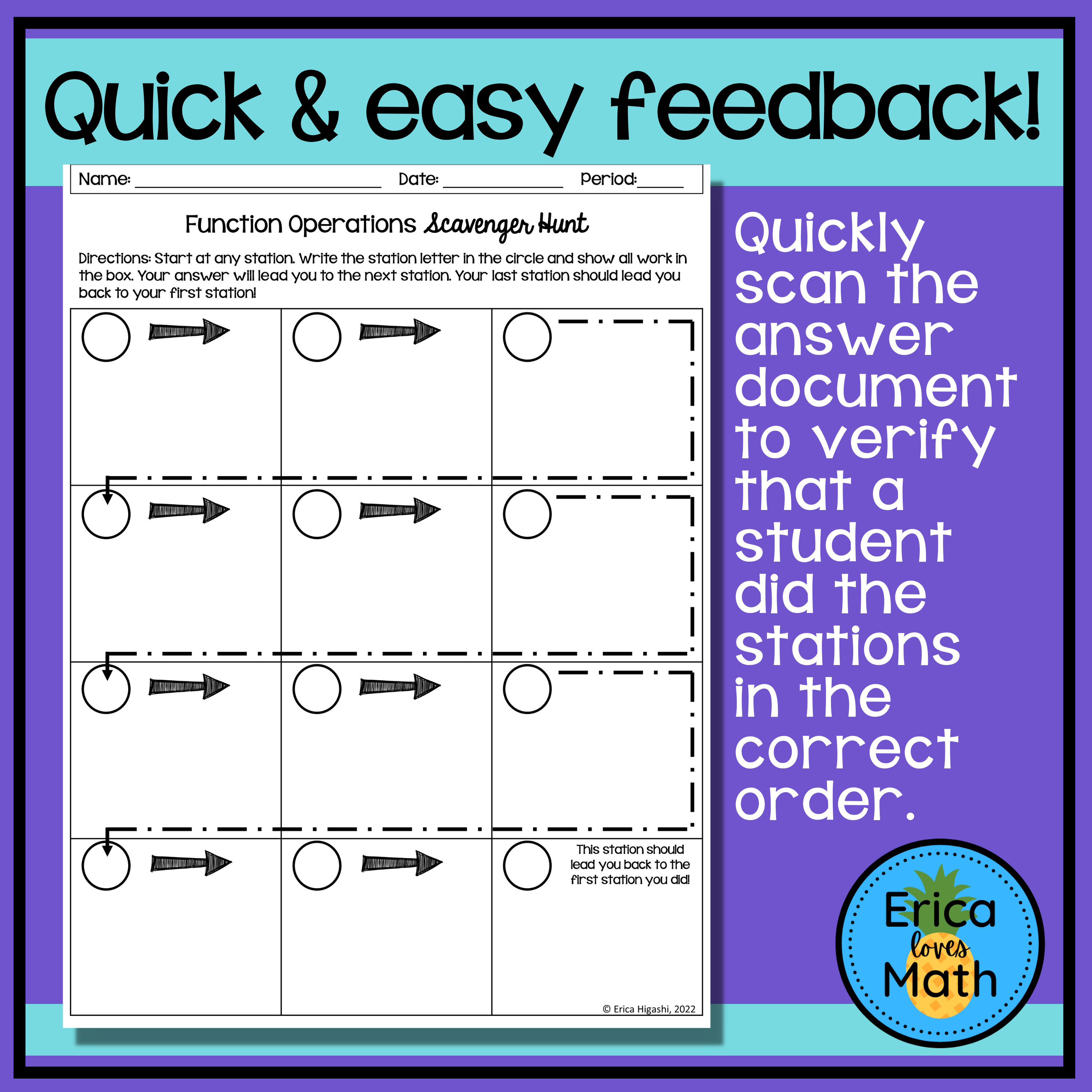 Function Operations Activity Scavenger Hunt - Classful