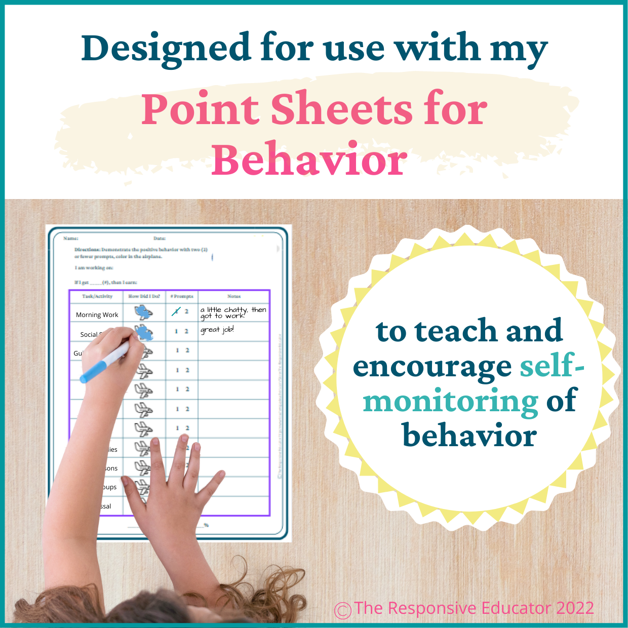 Point Sheet for Behavior- Graphing - Classful
