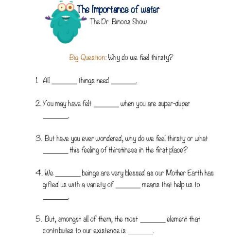The Importance of Water The Dr. Binocs Show - Classful