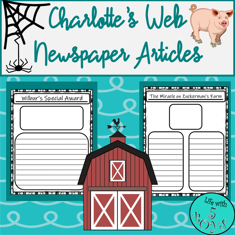 Charlotte's Web Activity Newspaper Articles - Classful
