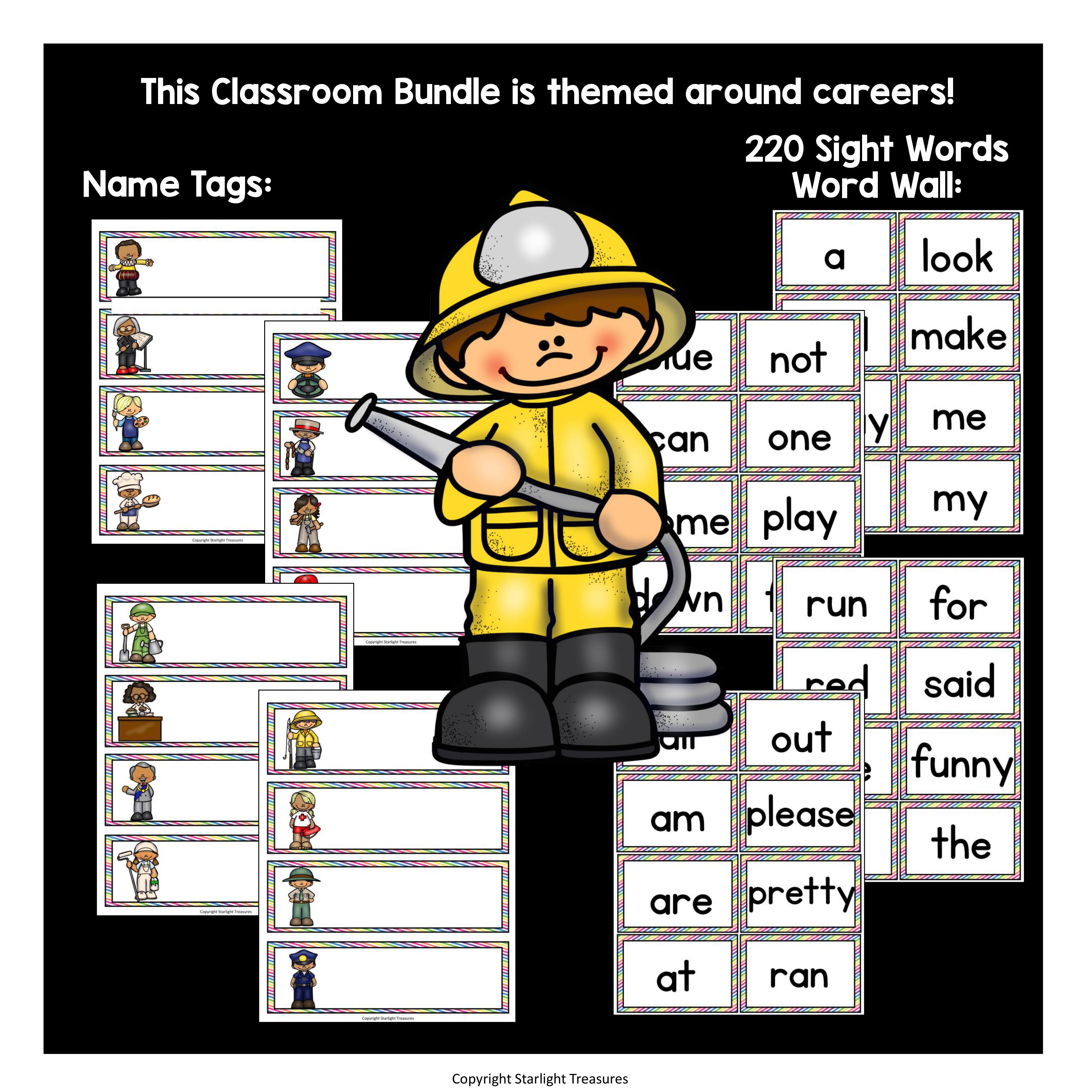 Classroom Decor Pack - Careers and Community Helpers Theme - Classful