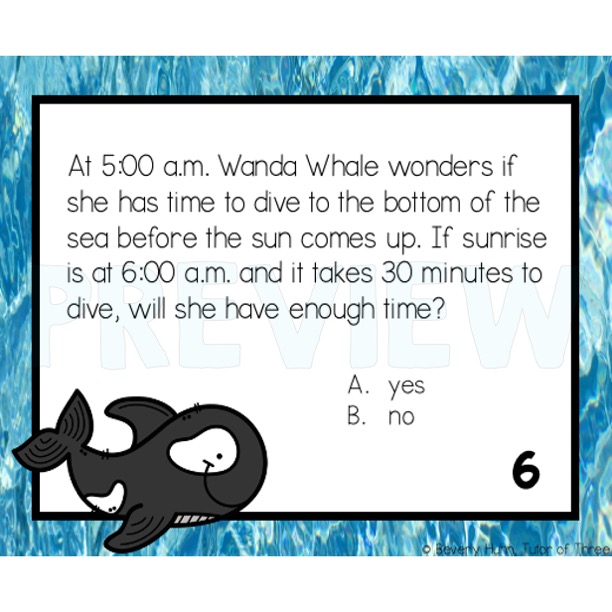 Elapsed Time Word Problems Task Cards - Classful