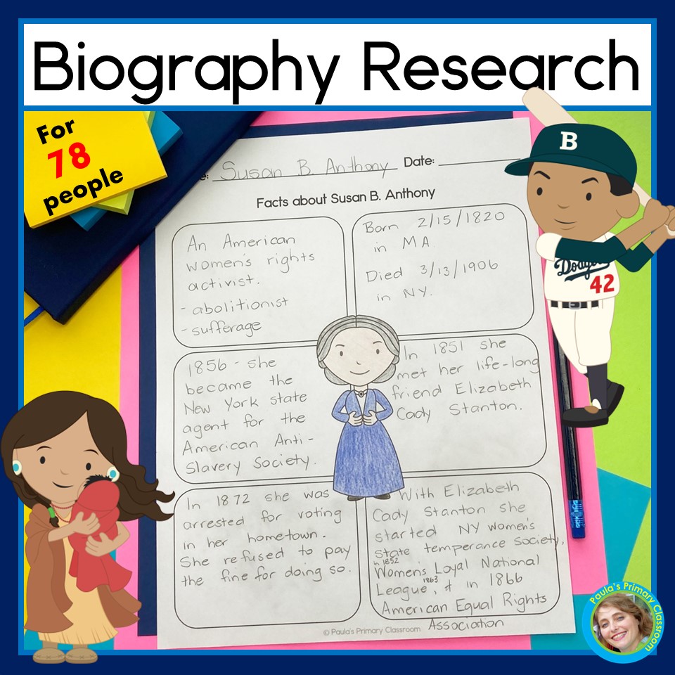 Biography Research Project Graphic Organizers | 78 Differentiated ...