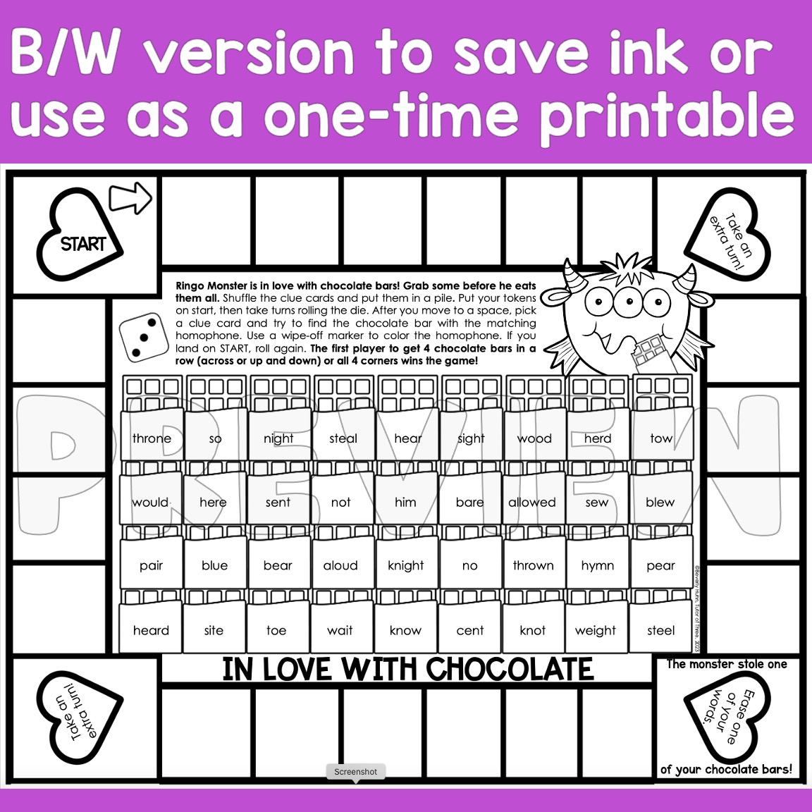 Multiple Meaning Words - Homophones Game - Classful