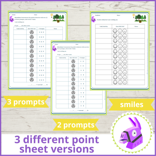 Point Sheet for Behavior- Fortnite - Classful