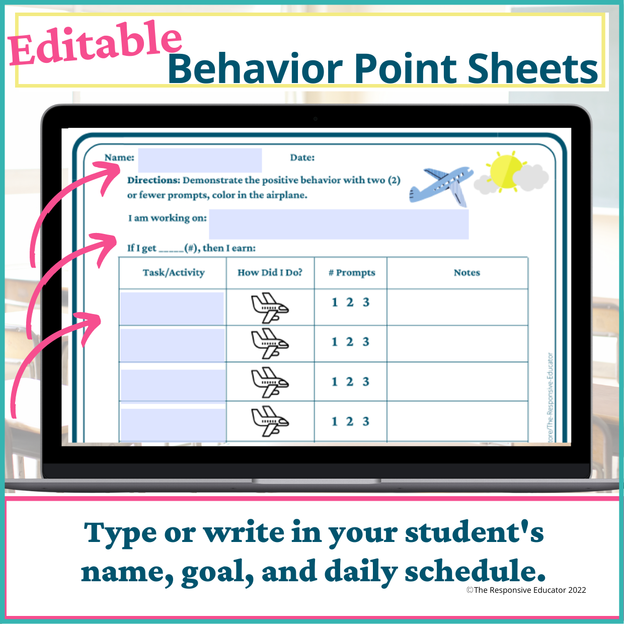 Point Sheet for Behavior- Flowers - Classful