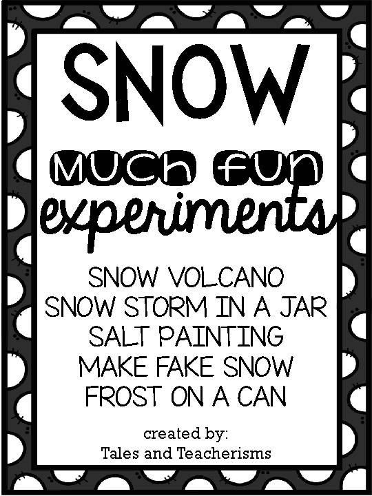FIVE Quick and Easy Science Experiments- SNOW MUCH FUN! Winter STEM ...
