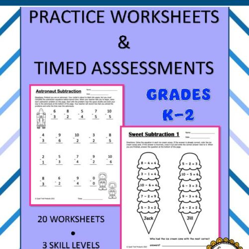 Timed Subtraction Worksheets