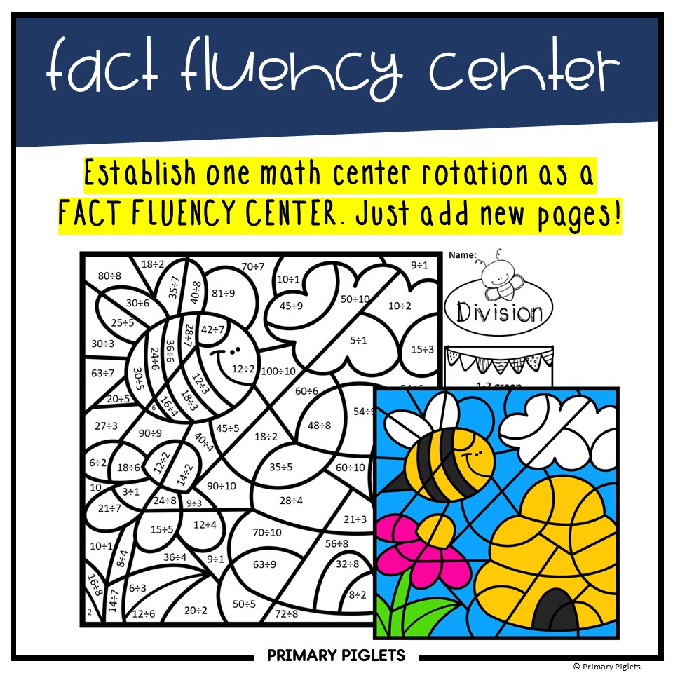 SPRING MATH | SPRING COLOR BY NUMBER | SPRING COLOR BY CODE | DIVISION ...