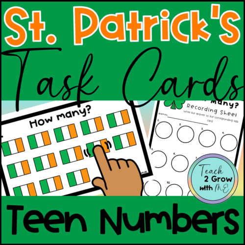 St. Patrick's Day Counting Teen Numbers 11-20 Task Cards 1-1 ...