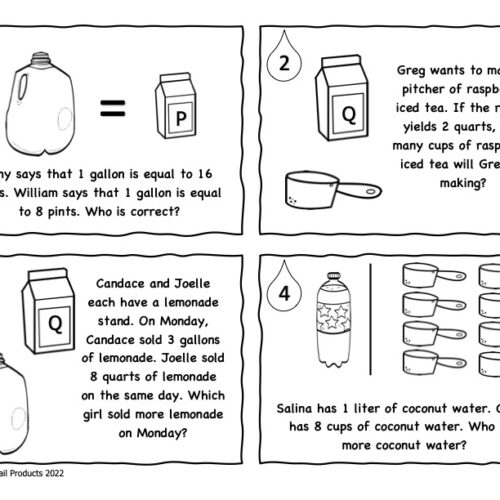 Liquid Volume and Unit Conversions Worksheets - Classful