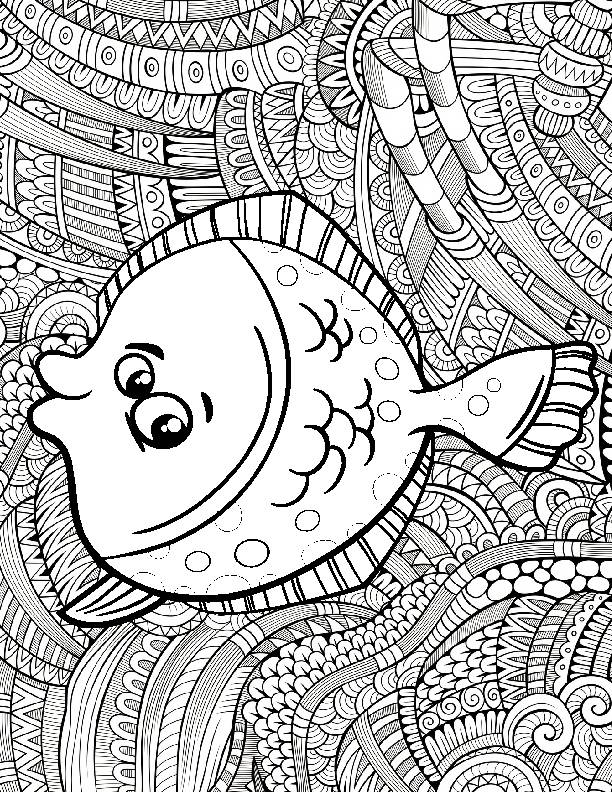 FISH FRIENDS Coloring Book | Fish & Sea Creatures, 15 Coloring Pages ...