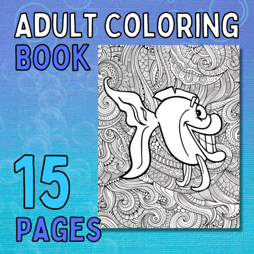 FISH FRIENDS Coloring Book | Fish & Sea Creatures, 15 Coloring Pages ...