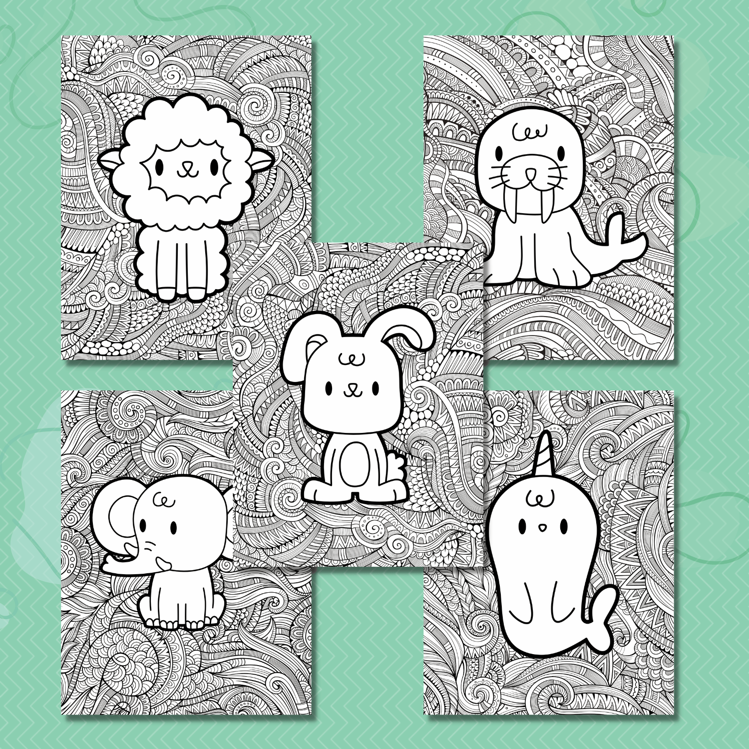 CUTE CRITTERS Coloring Book | 30+ Pages of Cute Animal Coloring Pages ...