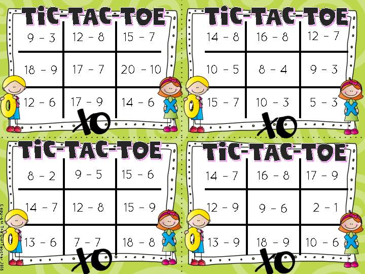 Subtraction within 20 Practice Task Card Math Game - Classful