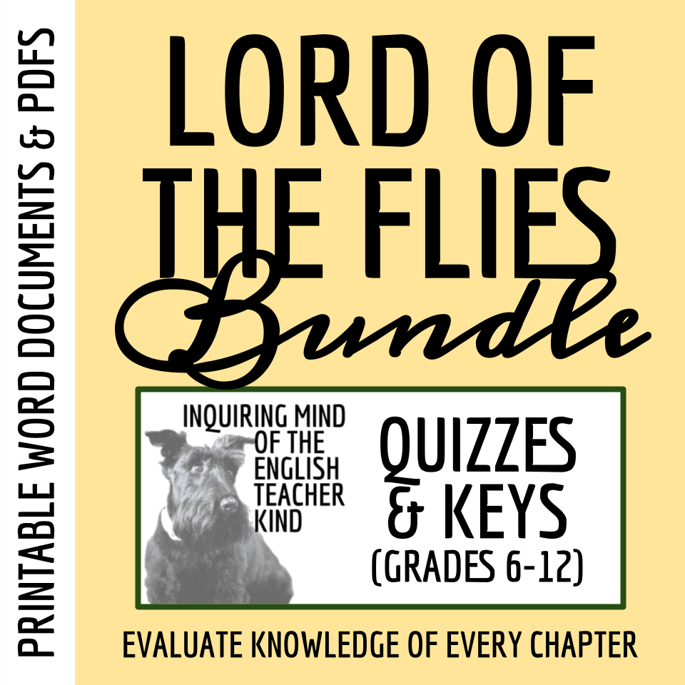 Lord of the Flies Quiz and Answer Key Bundle - Classful