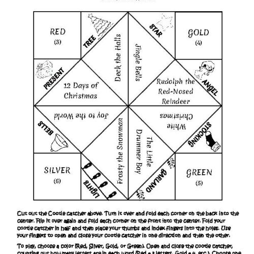 Which Christmas Carol Are You Cootie Catcher Game - Classful