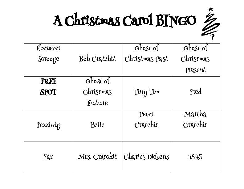 A Christmas Carol BINGO Game - Classful