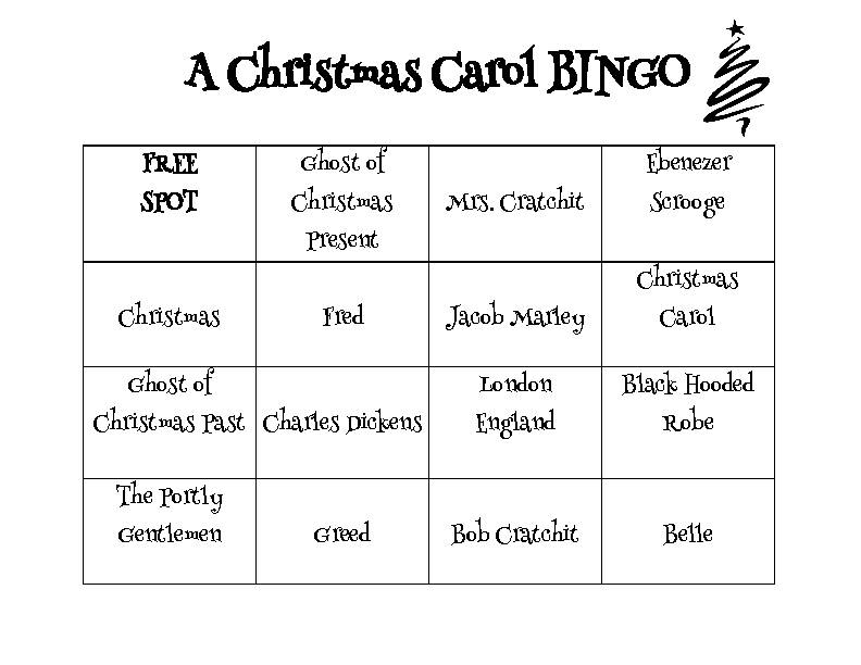 A Christmas Carol BINGO Game - Classful