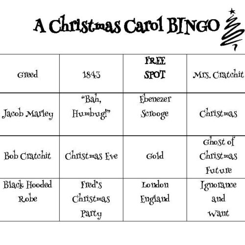 A Christmas Carol BINGO Game - Classful