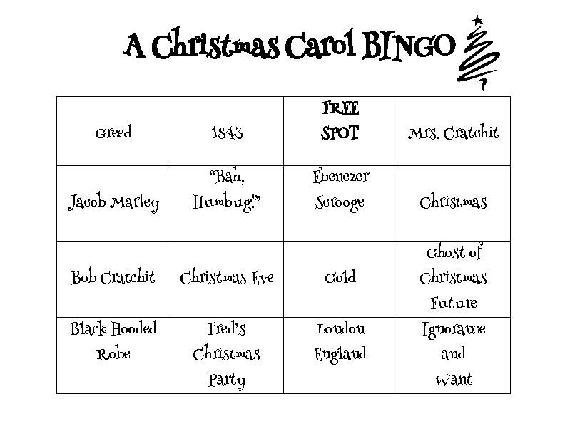 A Christmas Carol BINGO Game - Classful